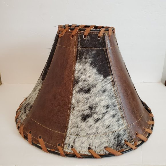 Handmade | Accents | Brown Leather And Cowhide Hand Laced Western ...